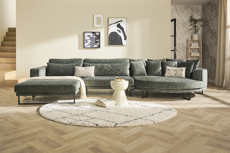 Provence loungebank - groen | Woonsquare